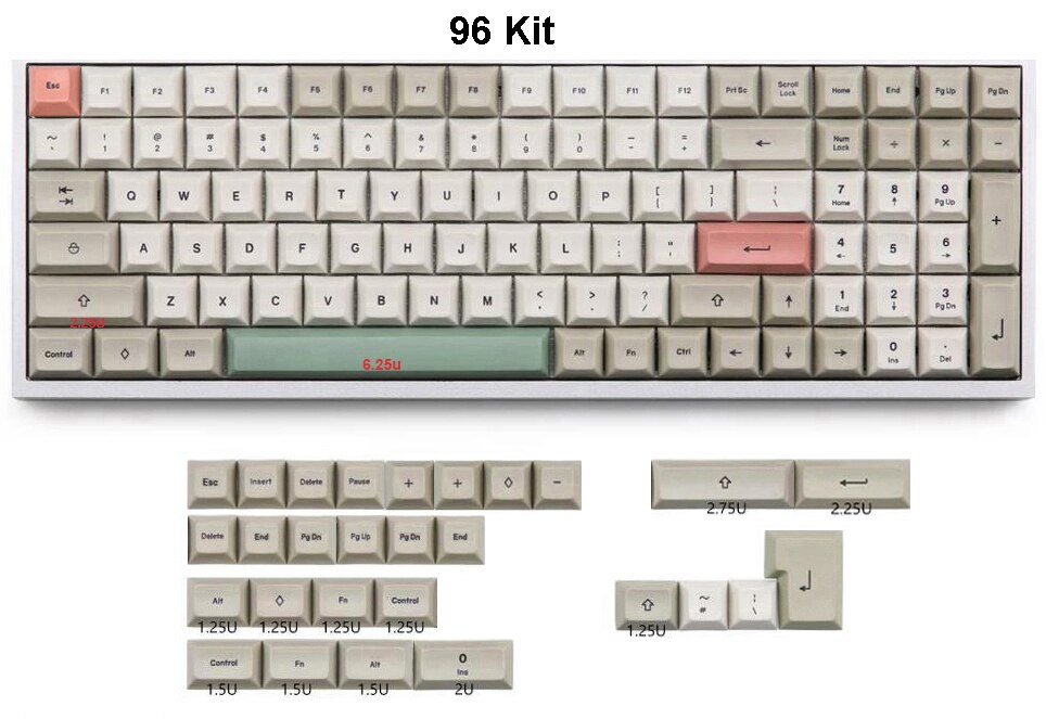 9009 colorway pbt dsa dye-sub keycaps kompatible c... – Grandado