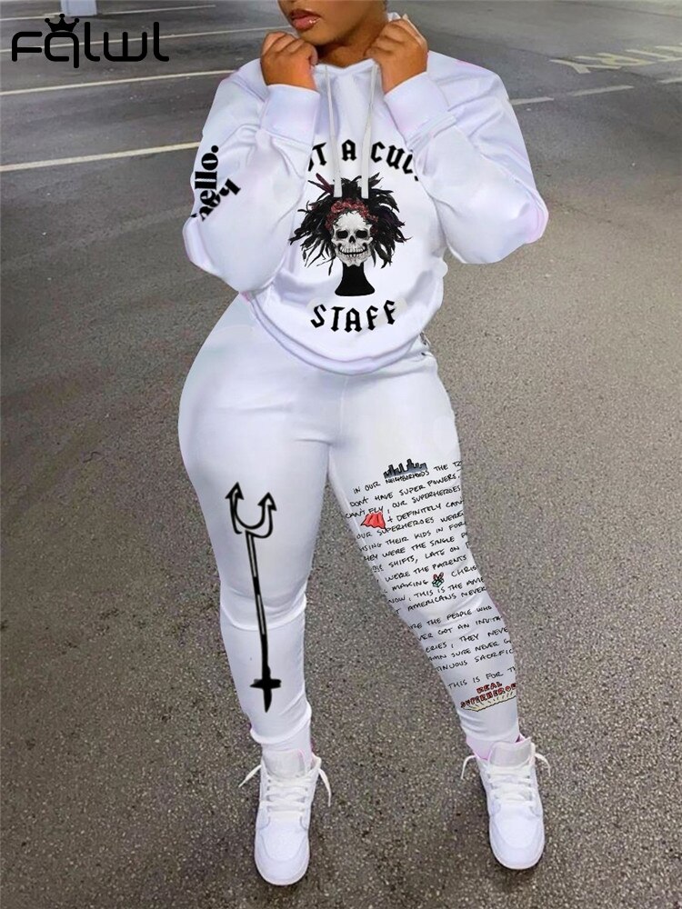 Fqlwl Brief Print Twee 2 Delige Set Vrouwen Outfit... – Grandado