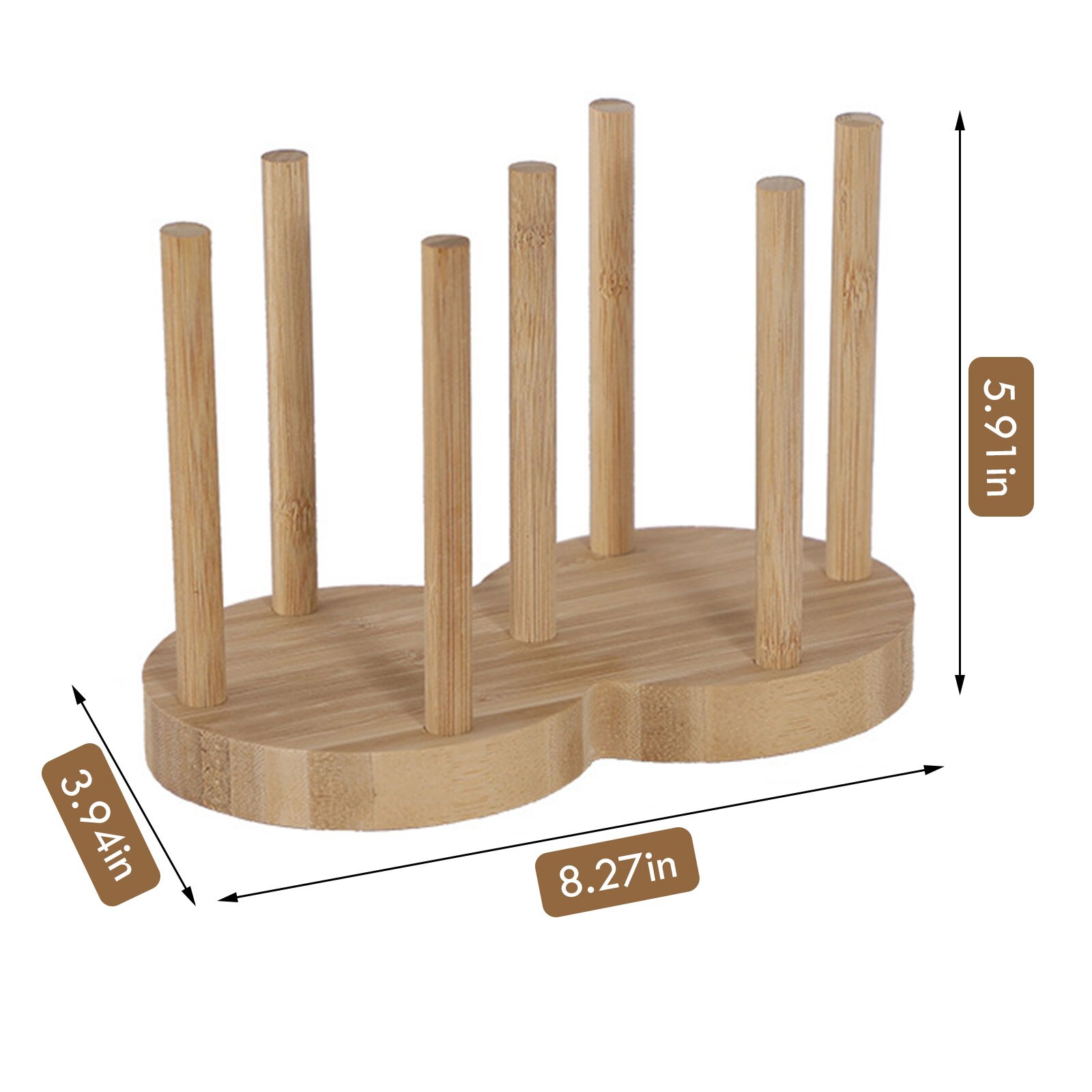 Large Capacity Bamboo Paper Cup Holder Shelf Rod H... – Grandado
