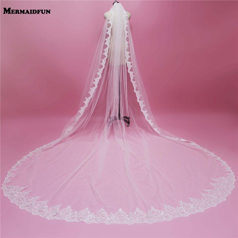 Real Pictures 4 Meter Bling Lovertjes Lace Lange W... – Grandado