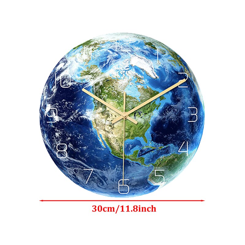 3D Acryl Leucht Erde Wanduhr 7 Kontinenten 8 Stile... – Vicedeal