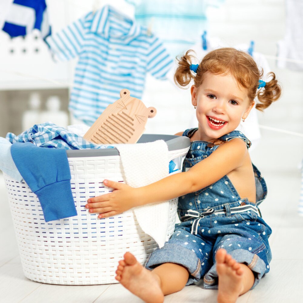 1pc hjemmet vaskebrett i tre, praktisk tøy vaskebr... – Grandado