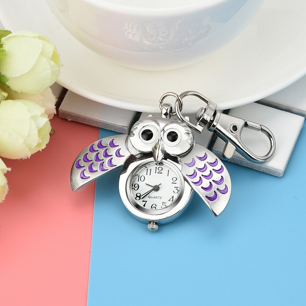 Owl Pocket Watch Cute Cartoon Keychain Pocket Watc... – Grandado