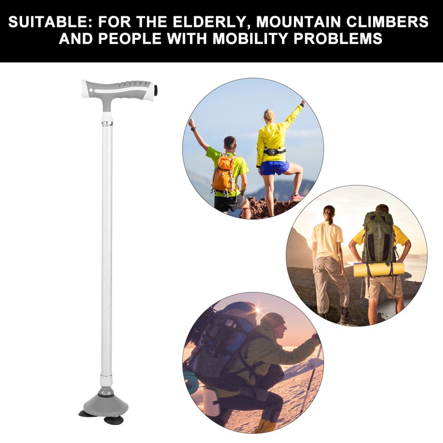 Walking Cane Anti-Slip Adjustable Height Hand Walk... – Grandado