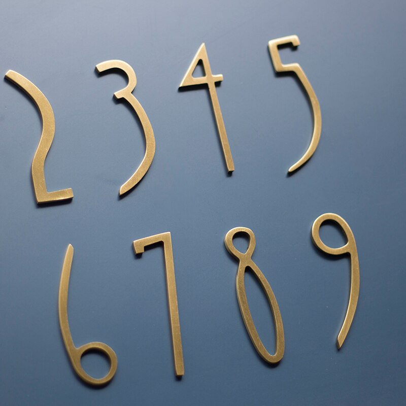 DIY 0-9# Brass House Number /50mm or 70mm Height /... – Grandado