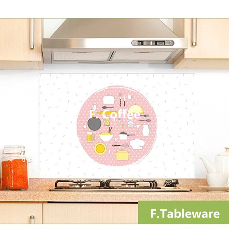 60*90cm Kitchen Wall Stickers Coffee pattern DIY W... – Grandado