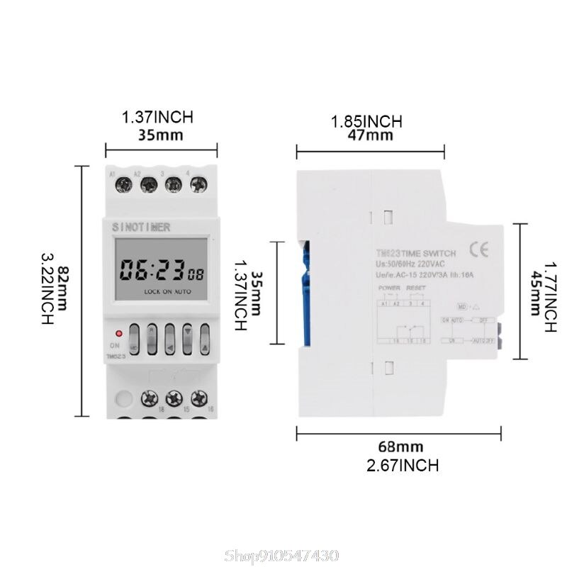 TM623 220V Programmable Astronomical Time Switch w... – Grandado