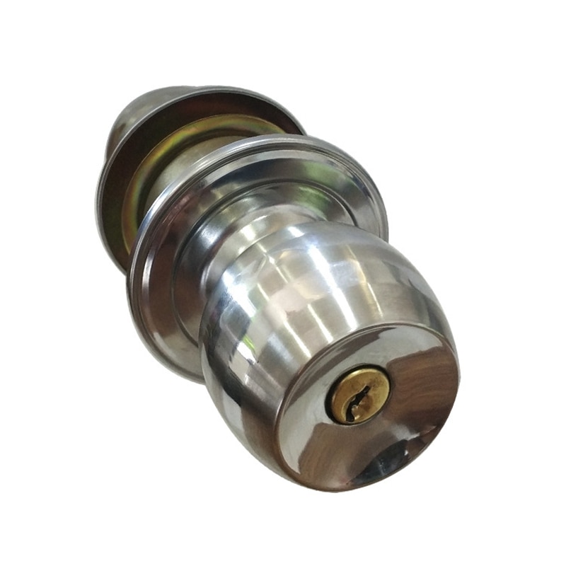 Round Door Handle Door Knobs Lock Stainless Steel ... – Grandado
