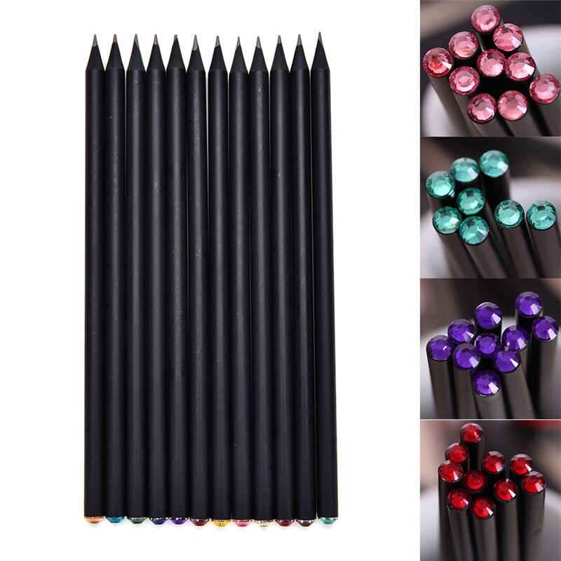 12Pcs/Set Pencil Hb Diamond Color Pencil Stationer... – Grandado