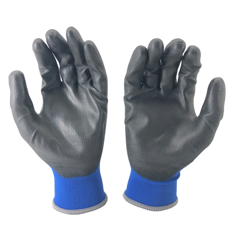 24Pieces/12 Pairs Safety Working Gloves Blue Pu Ny... – Grandado