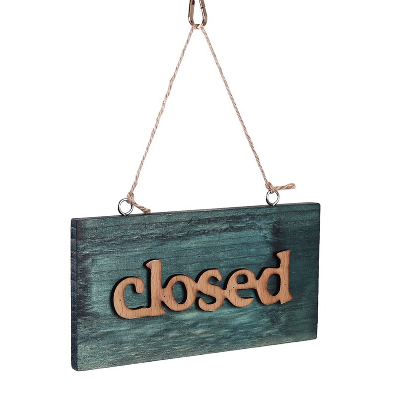 Blue Wood Poster Wooden Open Closed Welcome Sign P... – Grandado