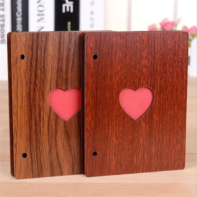 6 Inch Love Heart Photo Album Wooden Vintage Handm... – Grandado