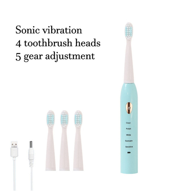 Electric Toothbrush 5-gear Mode USB Charging 4 col... – Grandado