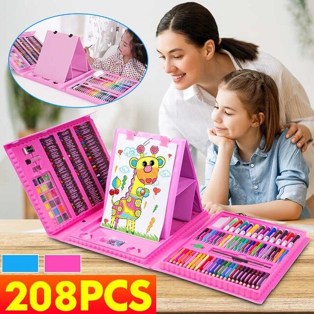 Kids Painting Art Set 208pcs Drawing Tools Colored... – Vicedeal