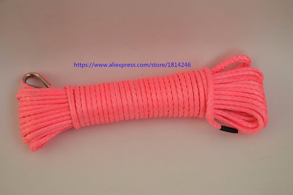 Pink 4mm*15m atv spil line, syntetisk reb, off roa... – Vicedeal