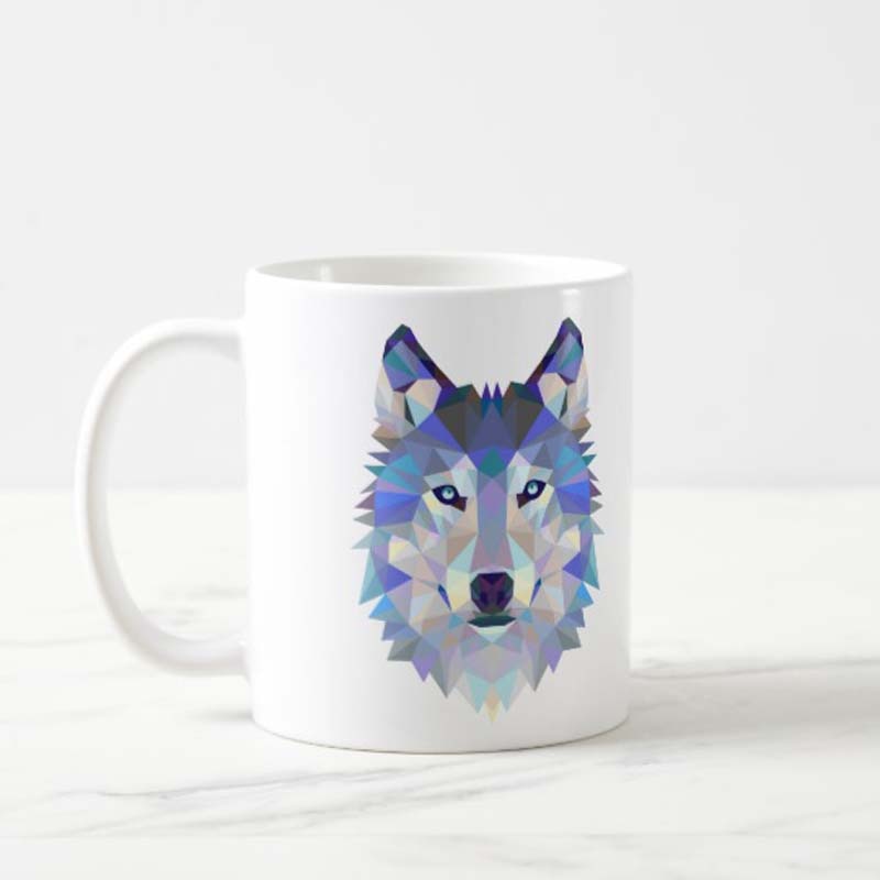 Funny Coffee Mug Wolf Tea Cup Christmas for Friend... – Grandado