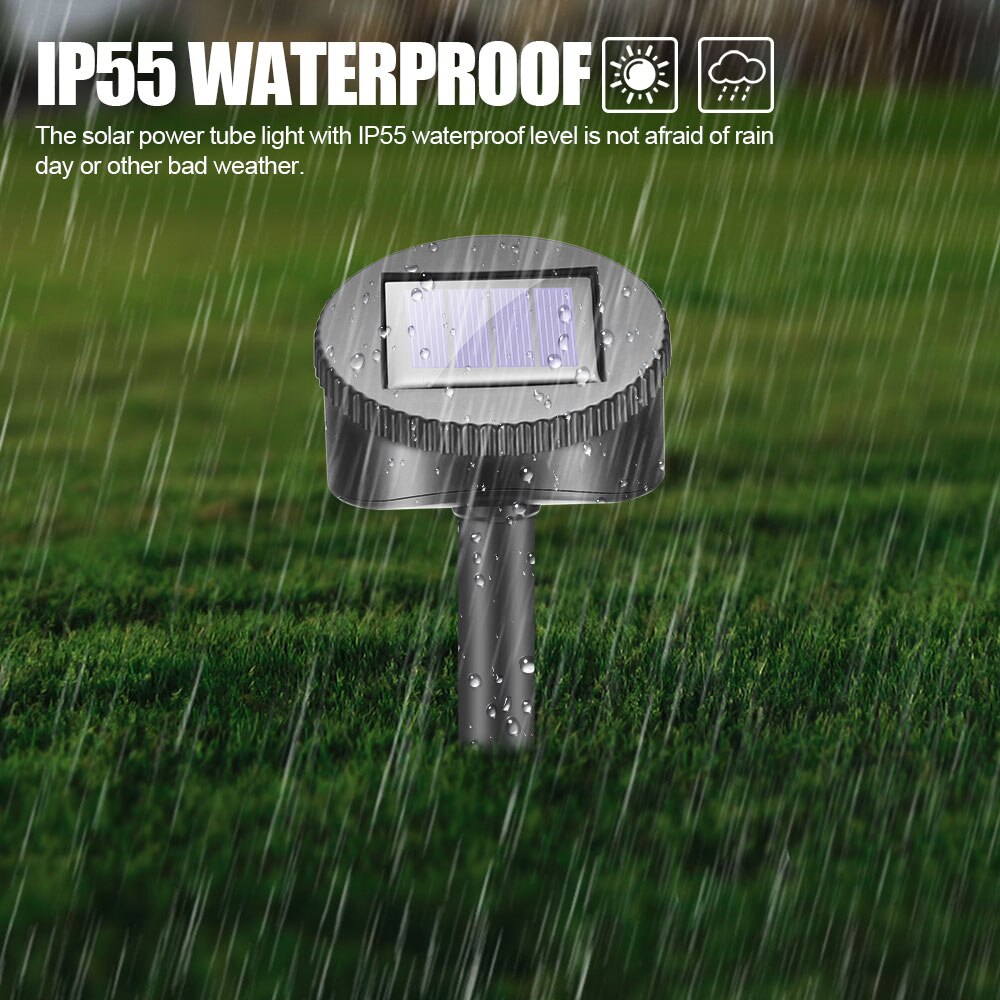 Solar Power Tube Lights Lamps Acrylic Bubble Pathw... – Vicedeal