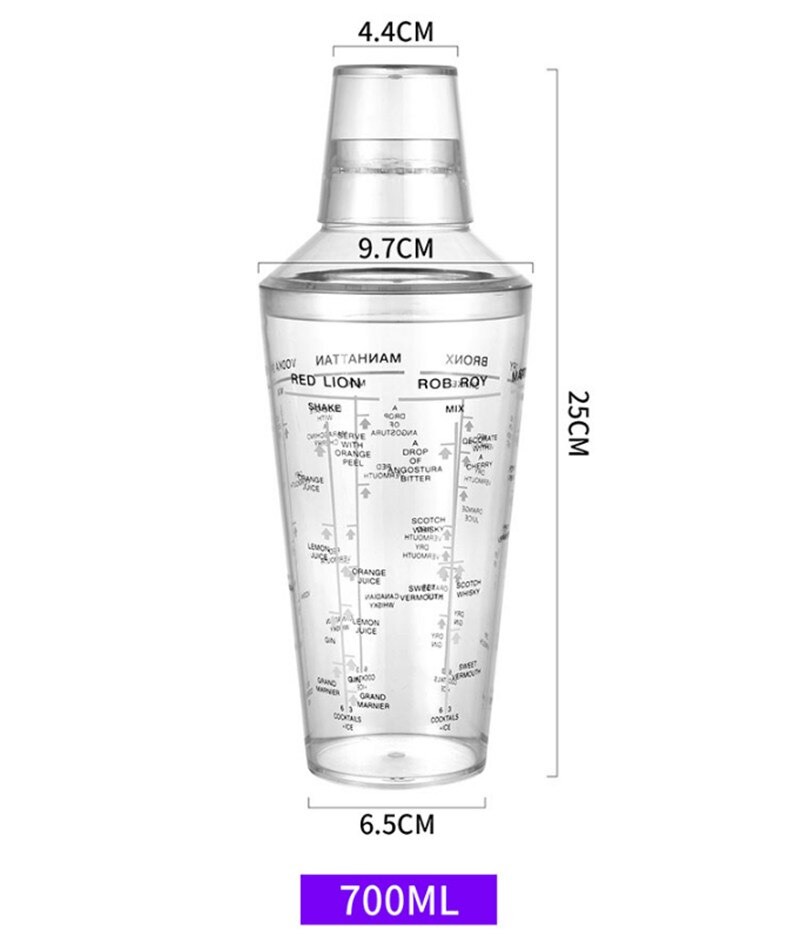 Acrylic measuring cup cocktail Shaker Cup Measurem... – Vicedeal