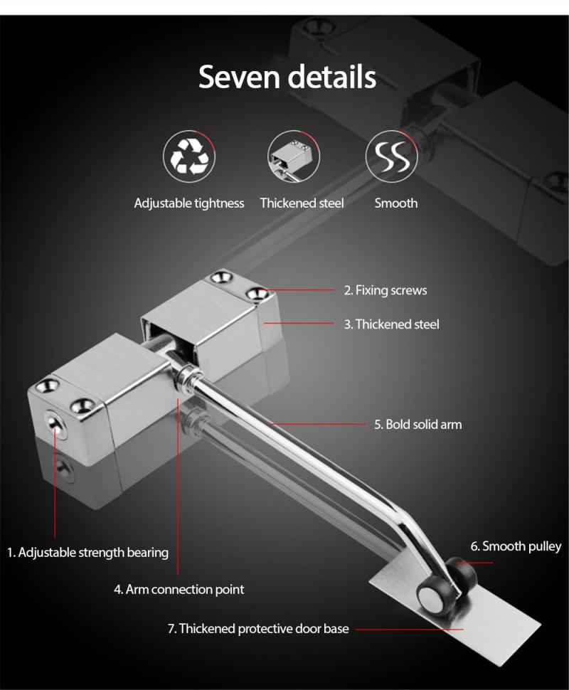 Stainless Steel Adjustable Automatic Door Closer A... – Vicedeal