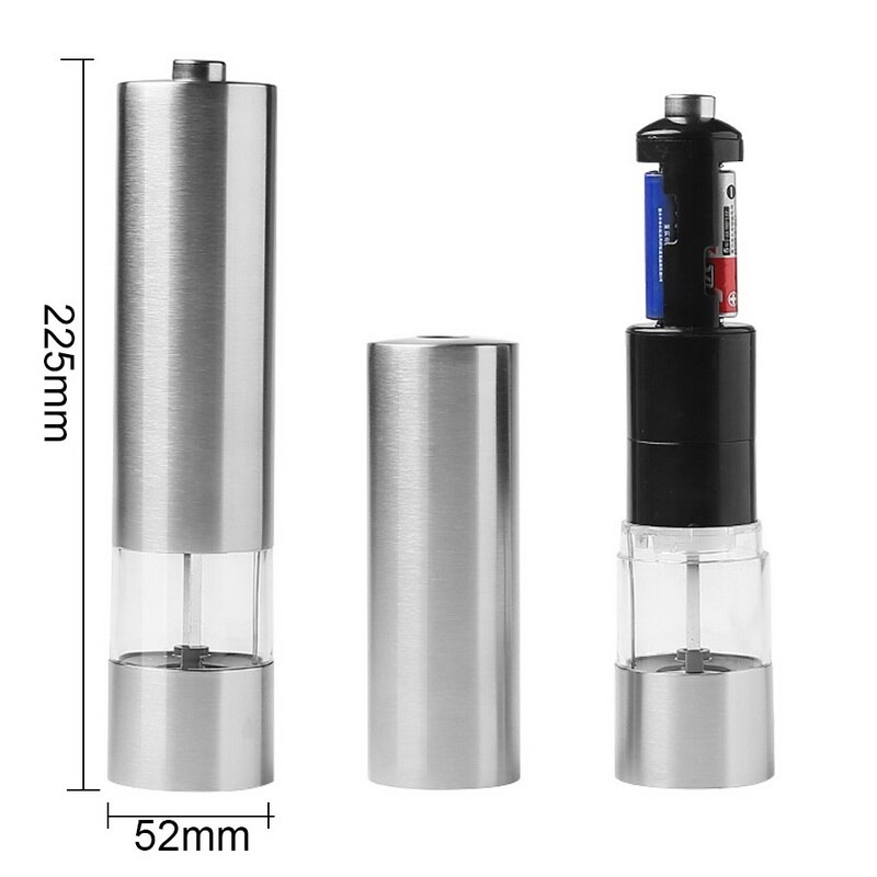 2 In 1 Stainless Steel Electric Pepper Salt Spice ... – Grandado