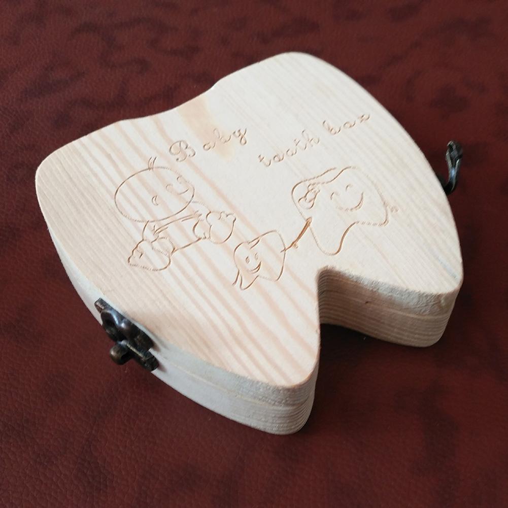 Wood Baby Tooth Box Umbilical Lanugo Keepsakes Chi... – Vicedeal