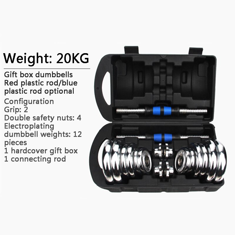 20KG Adjustable Weight Dumbells Fitness Dumbbell E... – Grandado