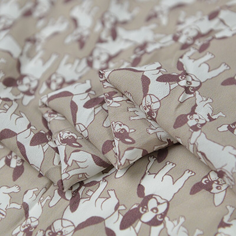 90cm*135cm dogs positional print silk cotton fabri... – Grandado