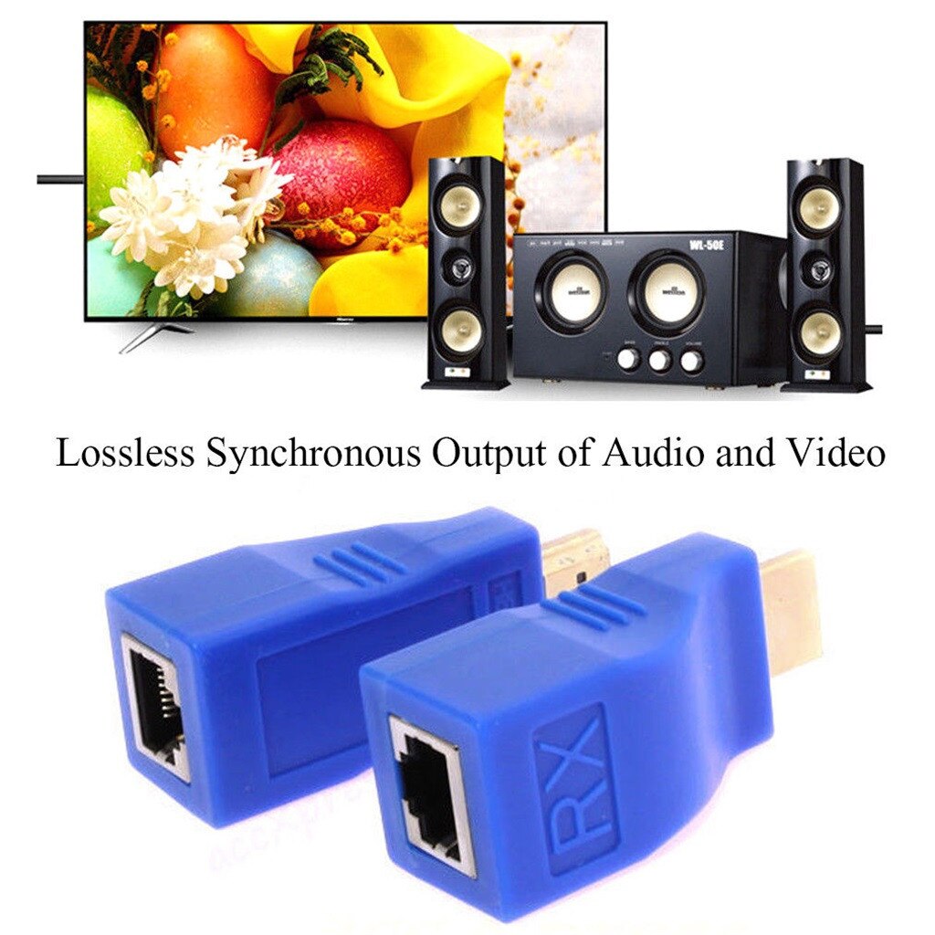 2Pcs 30 Meters For 1080P HDMI Extender To RJ45 Ove... – Grandado