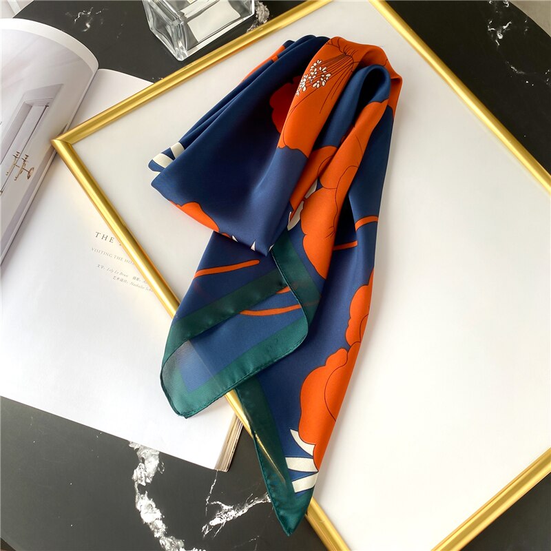 Sommar siden fyrkantig halsduk dam hår foulard try... – Vicedeal