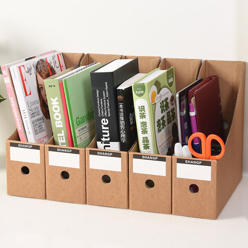 Kraft Paper Magazine File Holder Desk Organizer Ma... – Grandado