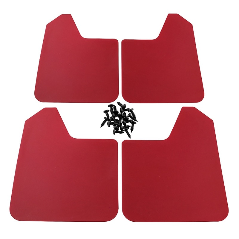 1 Set Universa Red Mud Flaps Splash Guards Mudflap... – Grandado