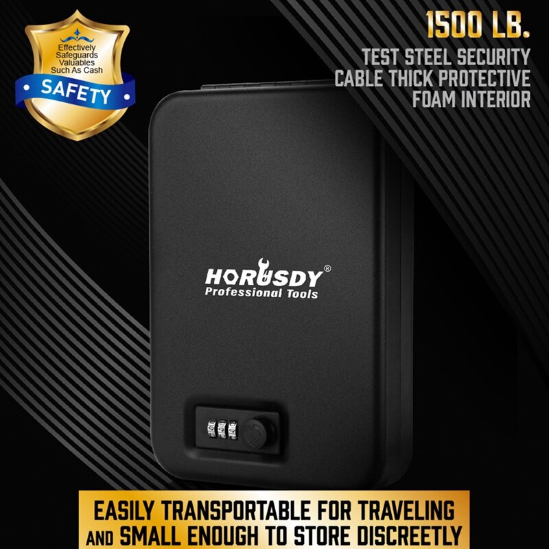 HORUSDY Lock Box For Valuables,Portable Security C... – Grandado