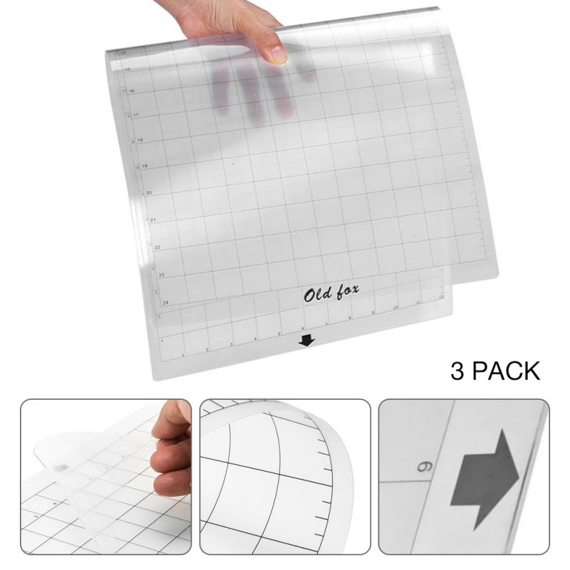 3Pcs Replacement Transparent Grid Cutting Mats For... – Grandado