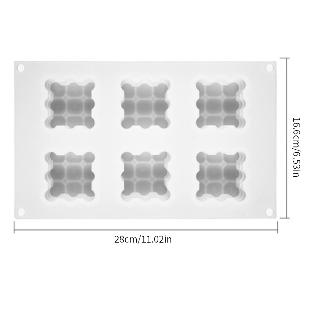 6-Cavity Mousse Cake Silicone Mold 3D Chocolate Ba... – Grandado