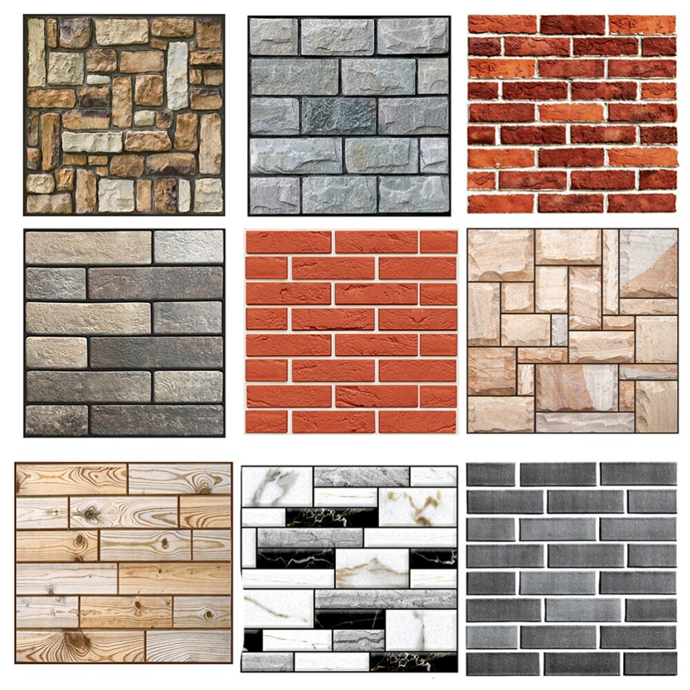 3D Self-adhesive Brick Pattern Wallpaper Modern Wa... – Grandado