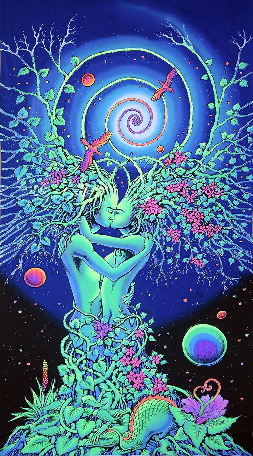 Psychedelic Nature's Embrace Trippy Wall Art B... – Vicedeal
