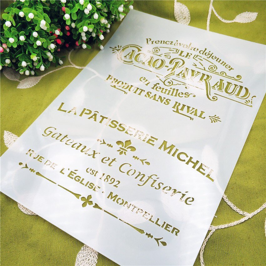 Tekst en utklippsbok sjablonger spray plast form s... – Grandado