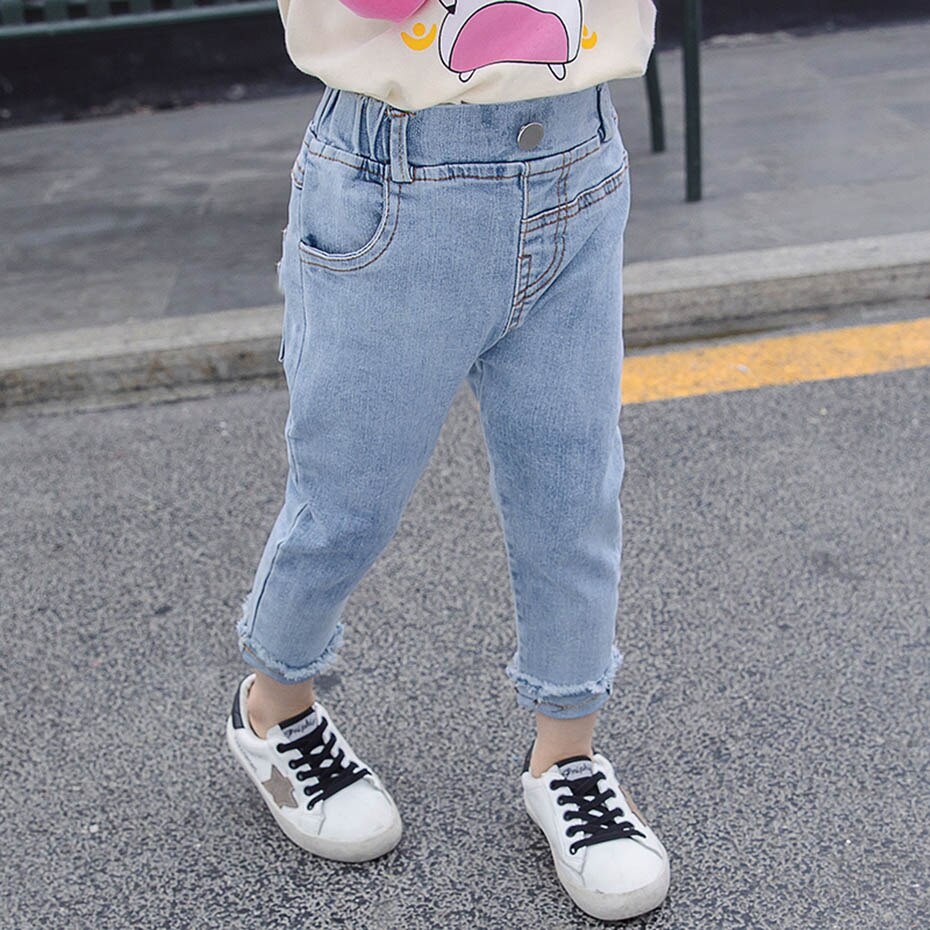 Girls Jeans Toddler Baby Girl Jeans Child Solid Co... – Vicedeal