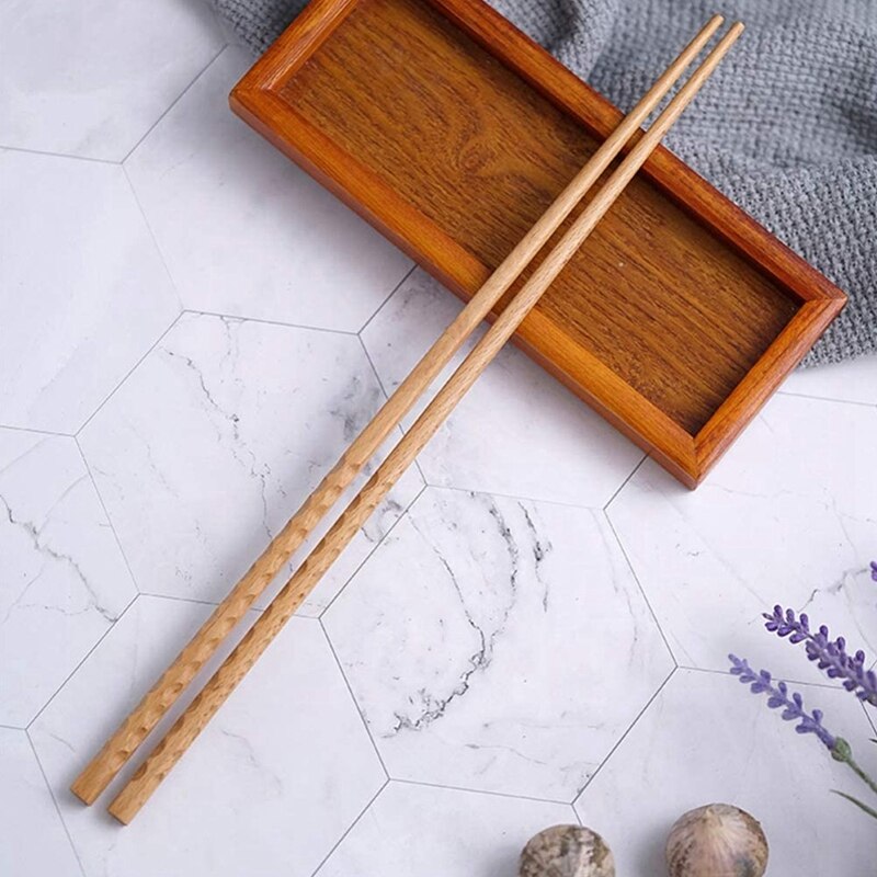 Practical 2 Pairs Wooden Cooking Chopsticks Roasti... – Vicedeal