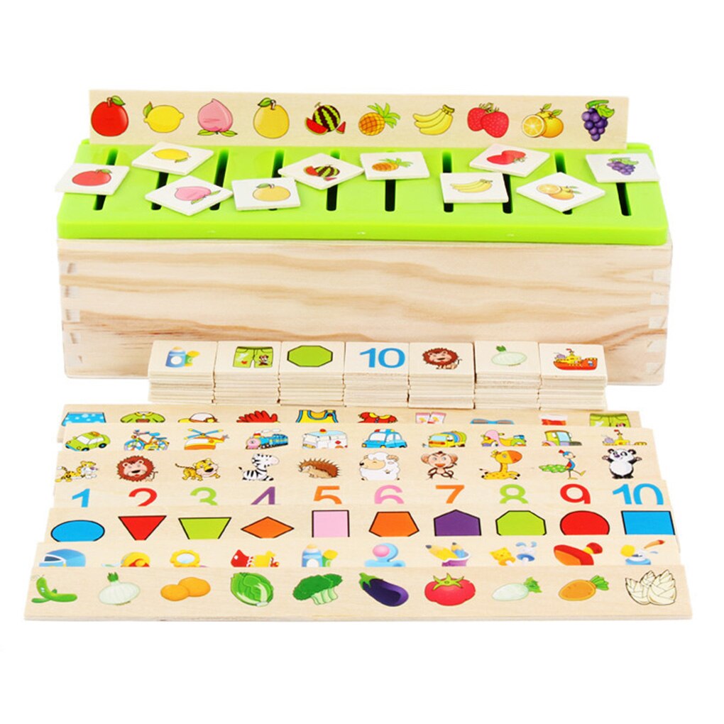 Baby Fruit Study Card Set Children Wooden Educatio... – Grandado