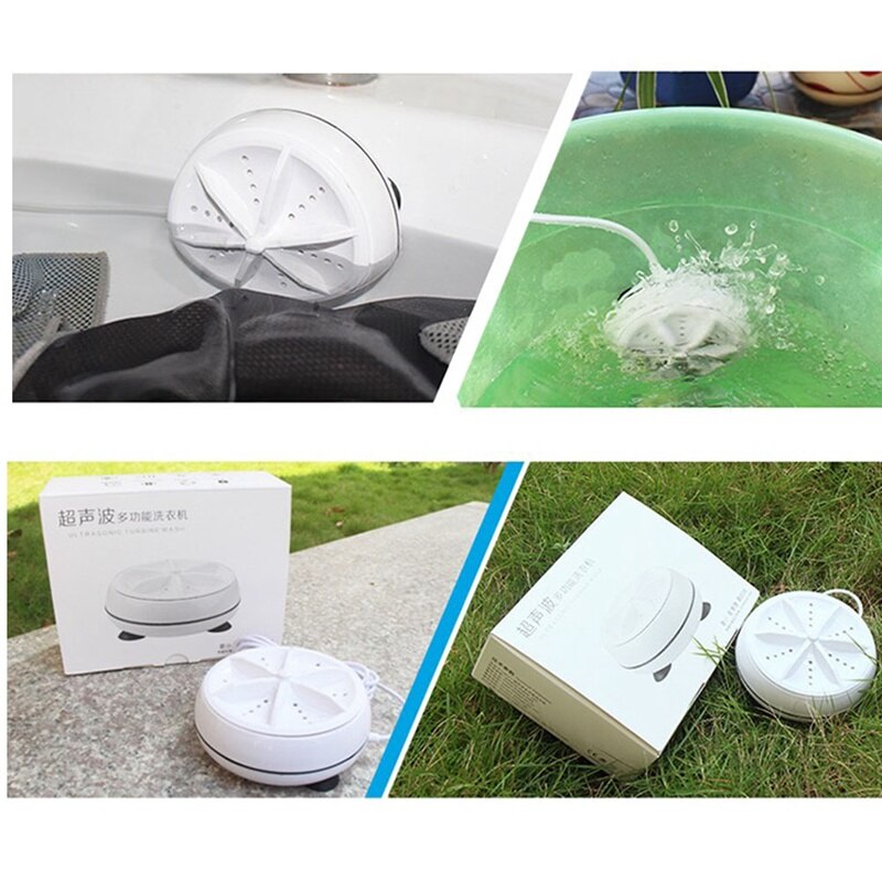 Mini Turbo Washer Ultrasonic Washing Machine Porta... – Vicedeal