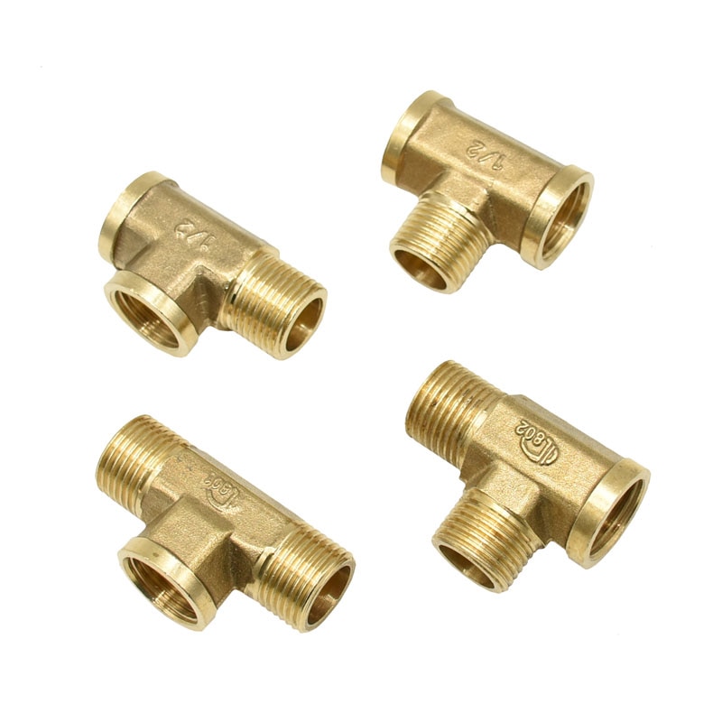 Brass Plumbing male 1/2 Tee Connector Female coppe... – Grandado