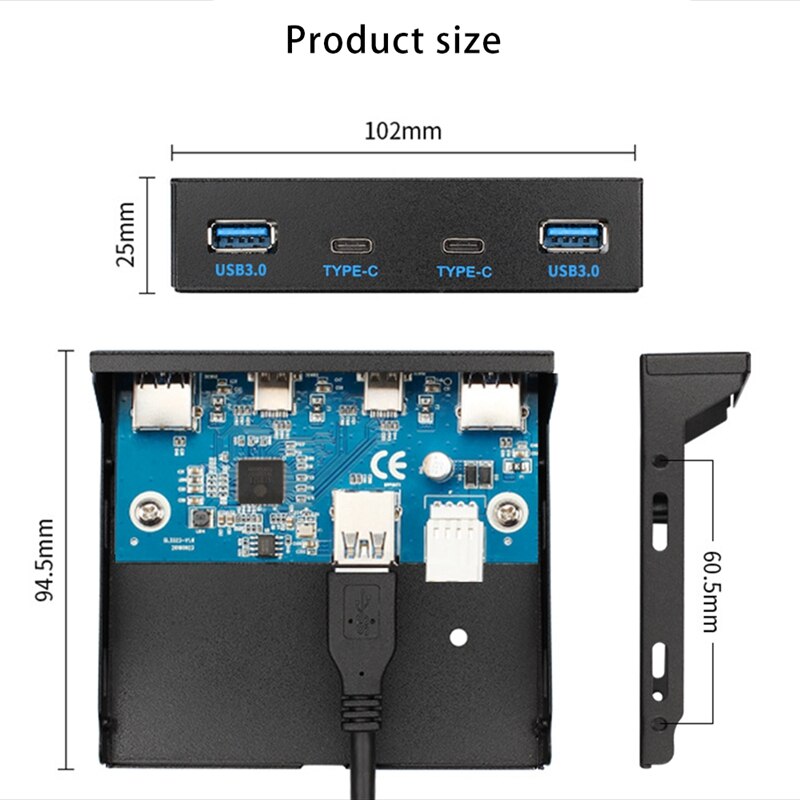 USB Hub USB C Hub 3.5 Inch Floppy Drive Front Pane... – Grandado