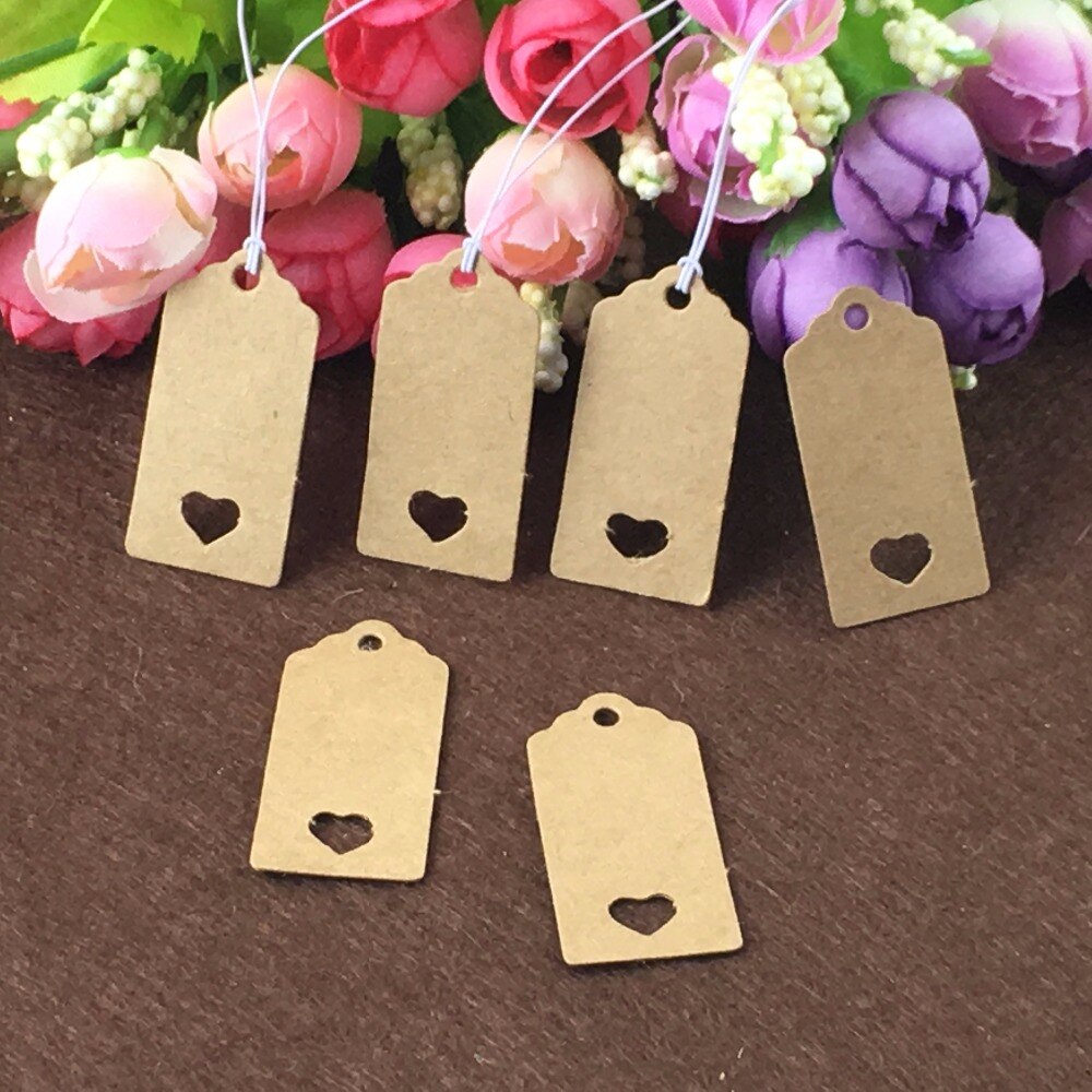 4x2cm Kraft Small Price Tags With Heart Hole tags ... – Grandado