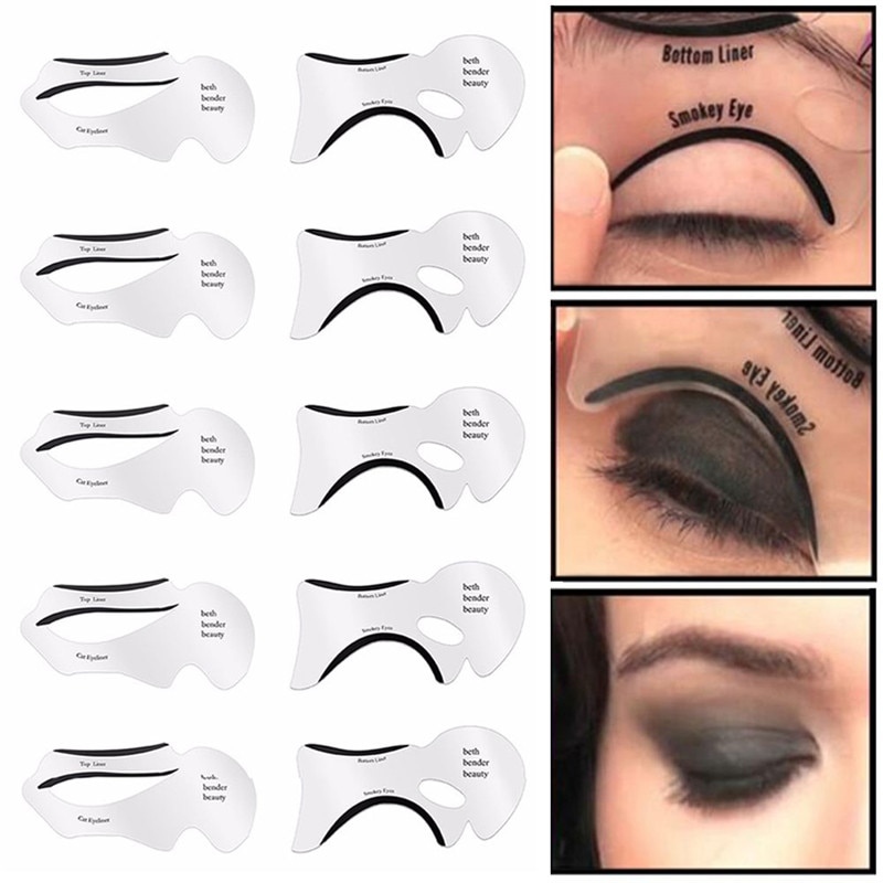 10 unids/set plantilla para delinear ojos Ojo de g... – Grandado