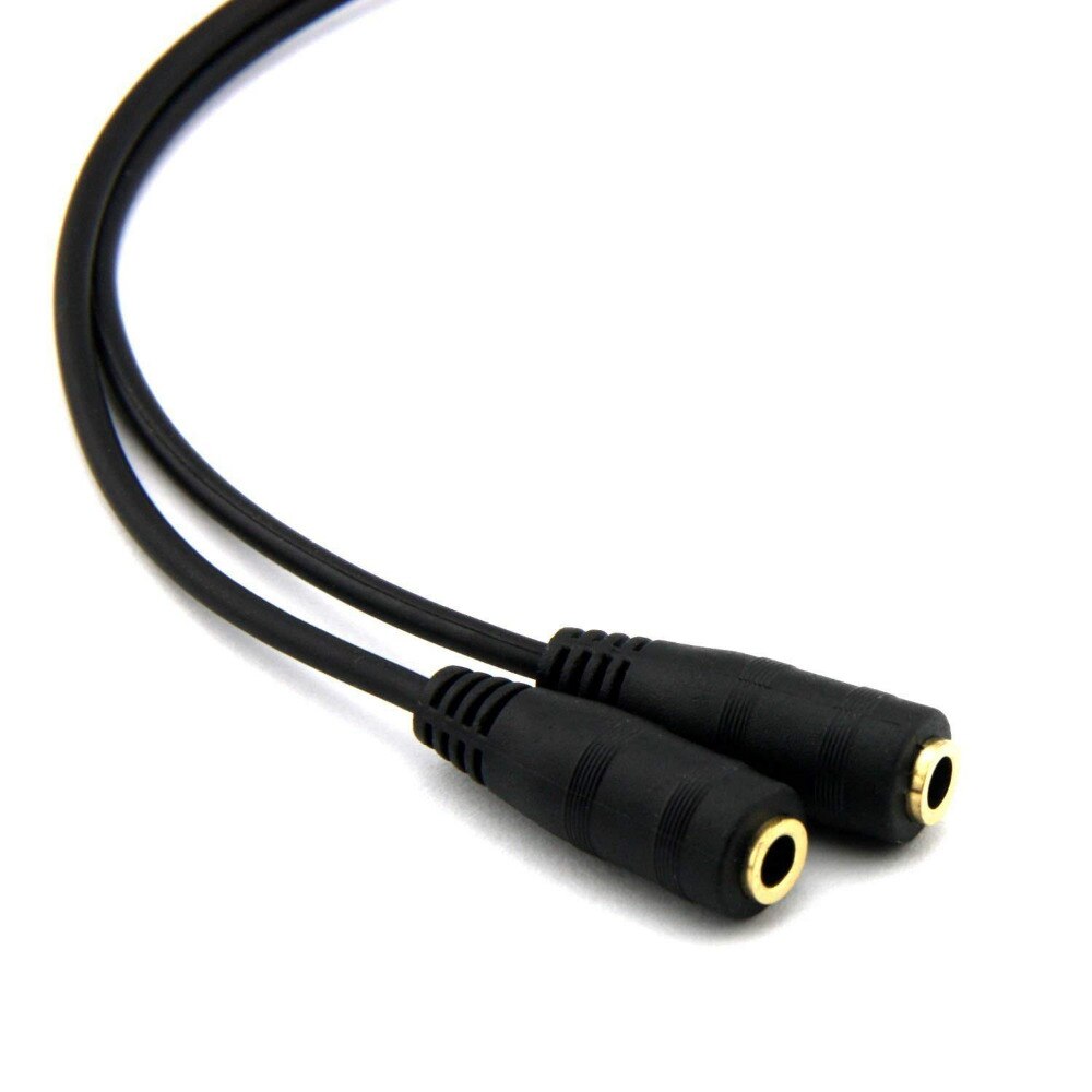 Guldbelagte 3.5mm stereo jack splitter kabel adapt... – Vicedeal
