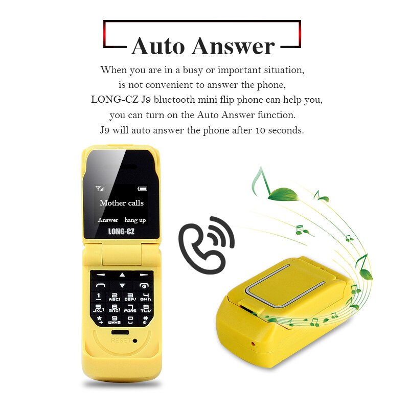 Mini Clamshell Phone J9 Bluetooth Partner Anti-los... – Grandado