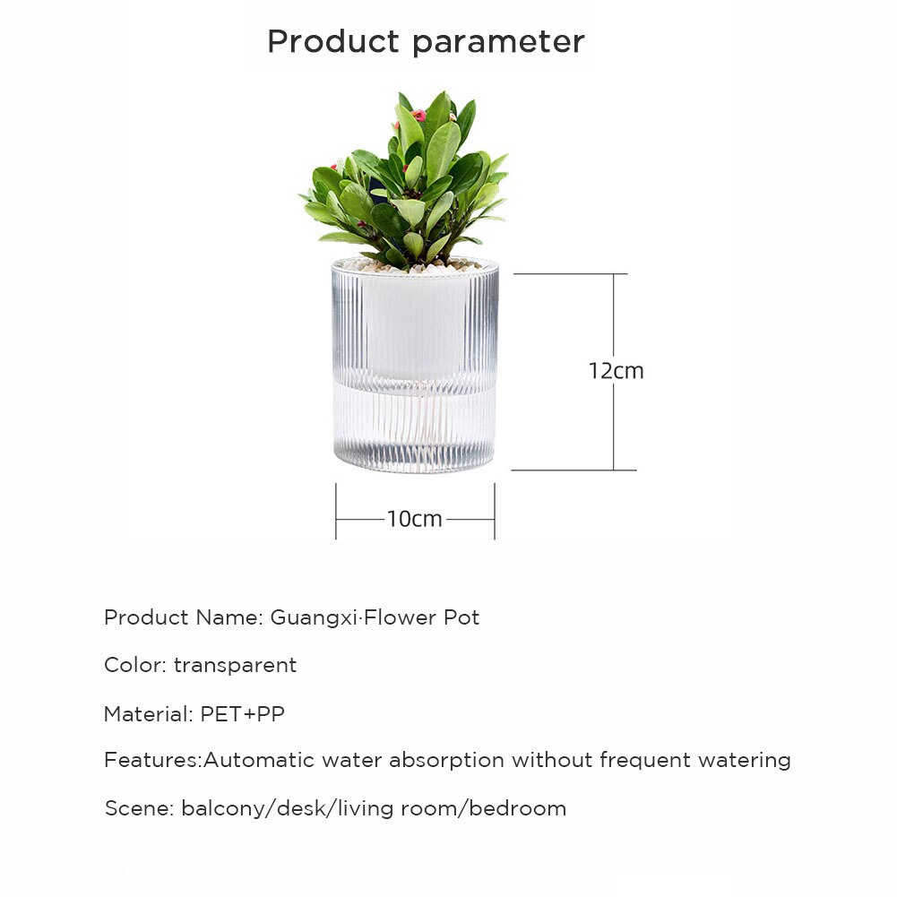 Self-watering Transparent Visual Plant Pot Automat... – Grandado