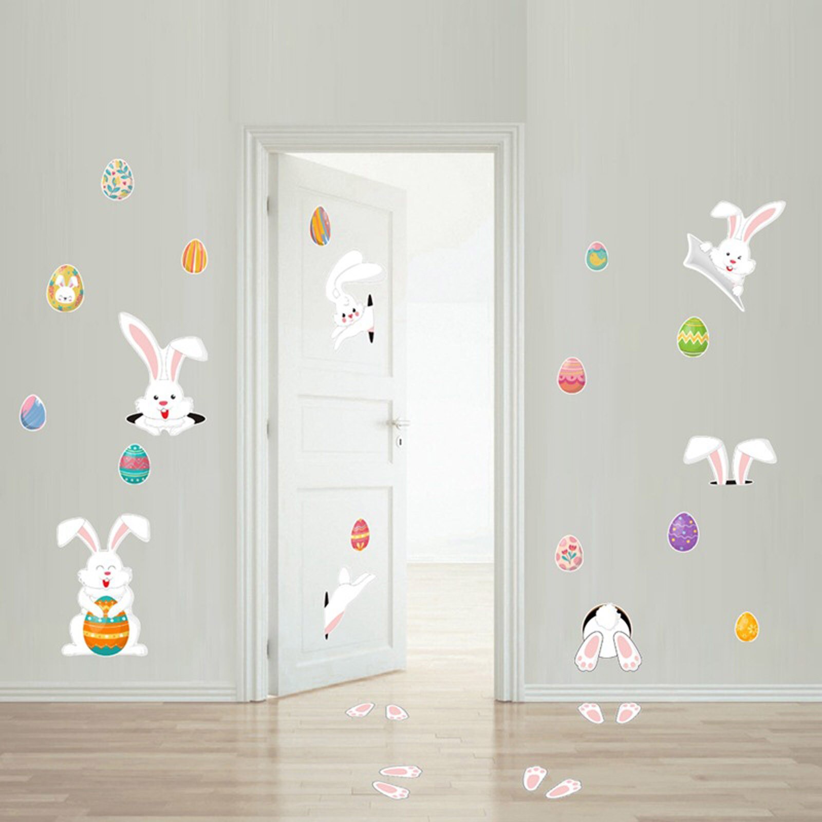 Easter Bunny Cartoon Stickers DIY Window Glass Sti... – Vicedeal