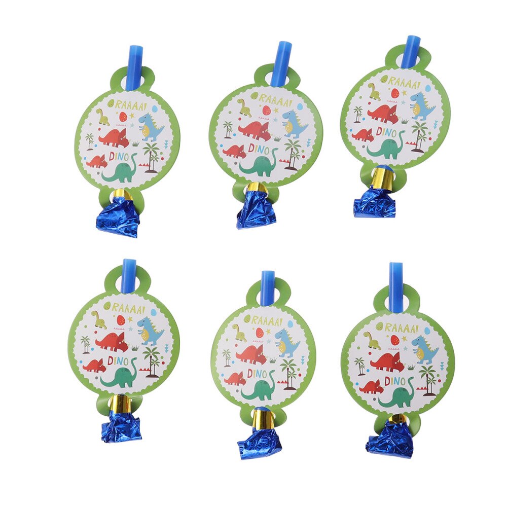 6 Pcs Blowout Whistle Patterned Disposable Blowing... – Grandado
